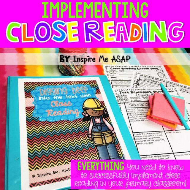 Close Reading - Inspire Me ASAP