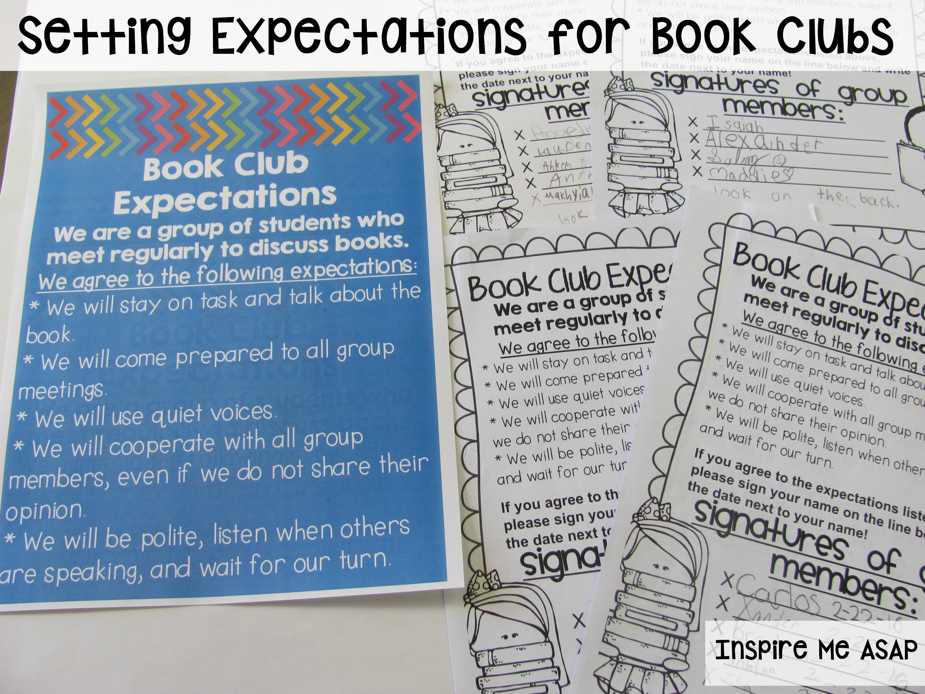 Book Club Expectations - Inspire Me ASAP