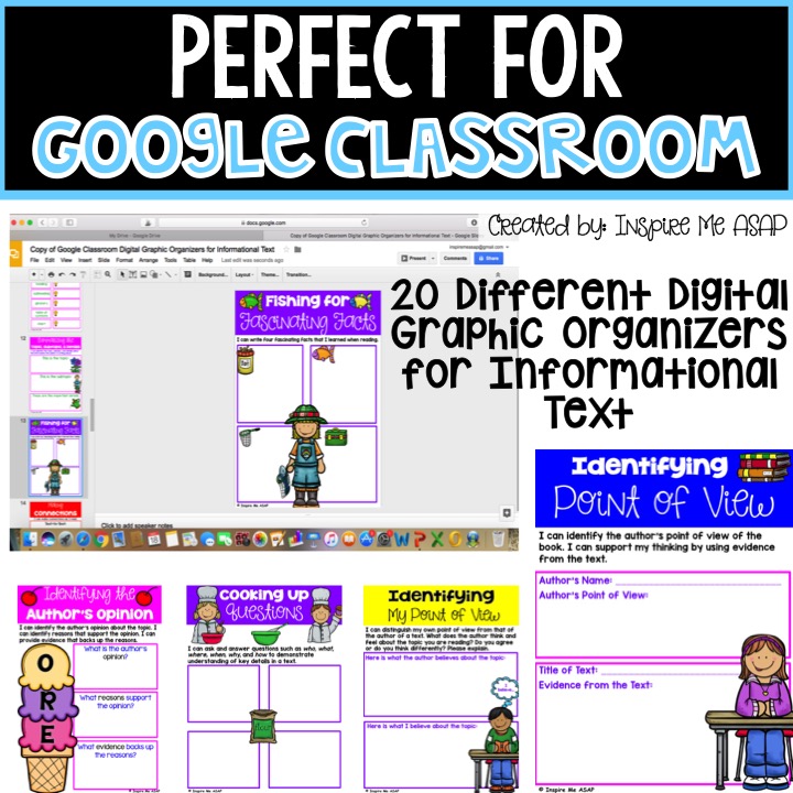 Google Classroom Digital Graphic Organizers for Informational Text ...
