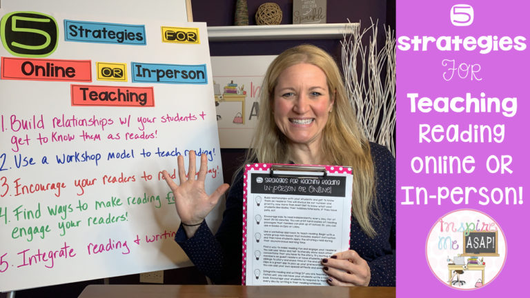 Teaching Reading Virtually or In-Person - Inspire Me ASAP